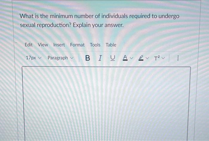 Solved What is the minimum number of individuals required to | Chegg.com