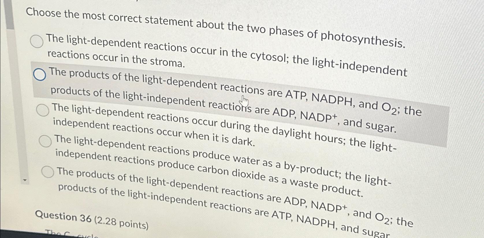 Solved Choose the most correct statement about the two | Chegg.com