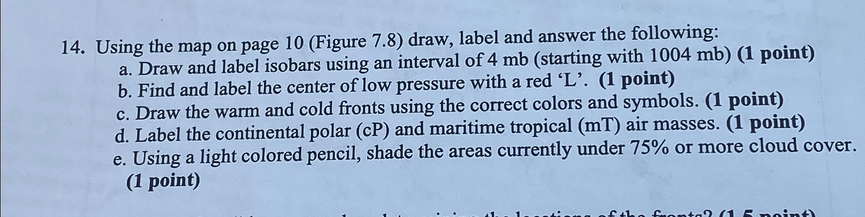 Solved Using the map on page 10 (Figure 7.8) ﻿draw, label | Chegg.com
