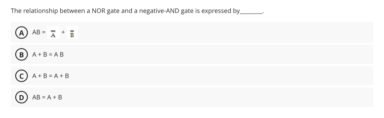 Solved The relationship between a NOR gate and a | Chegg.com