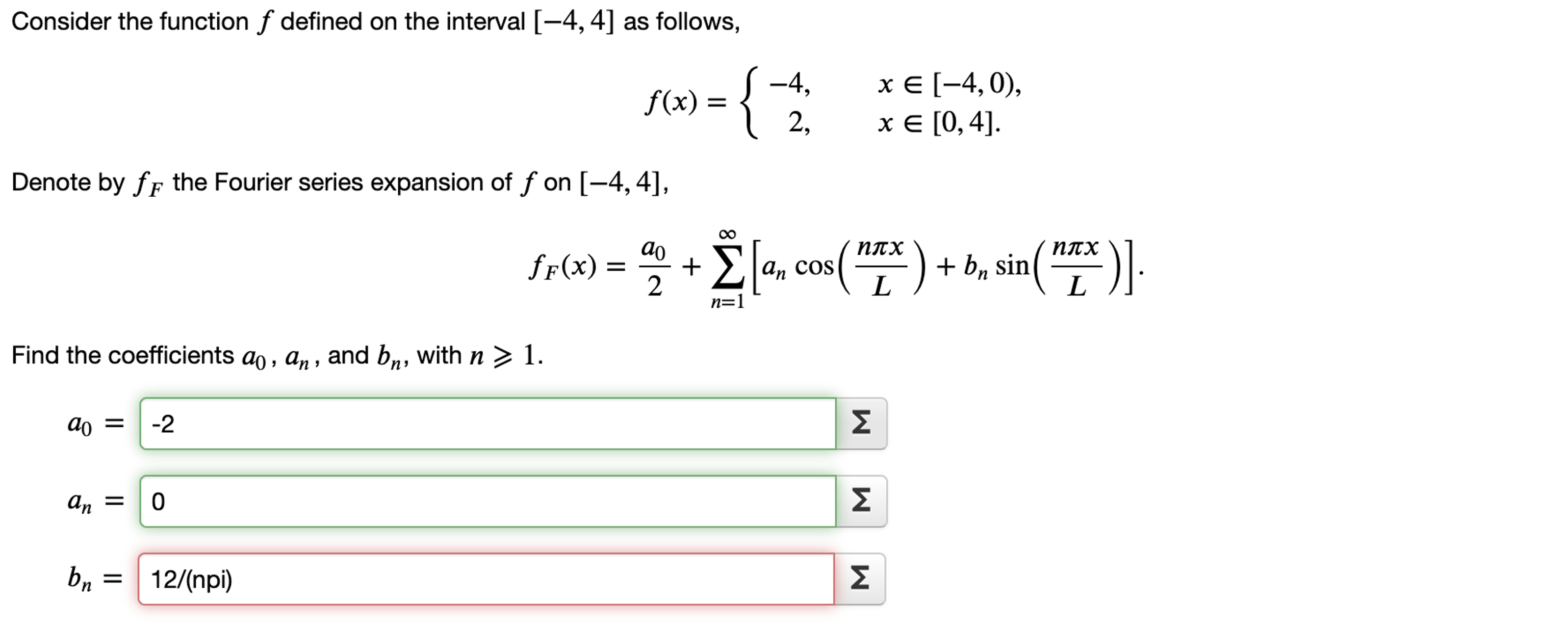 Solved Consider the function f ﻿defined on the interval -4,4 | Chegg.com