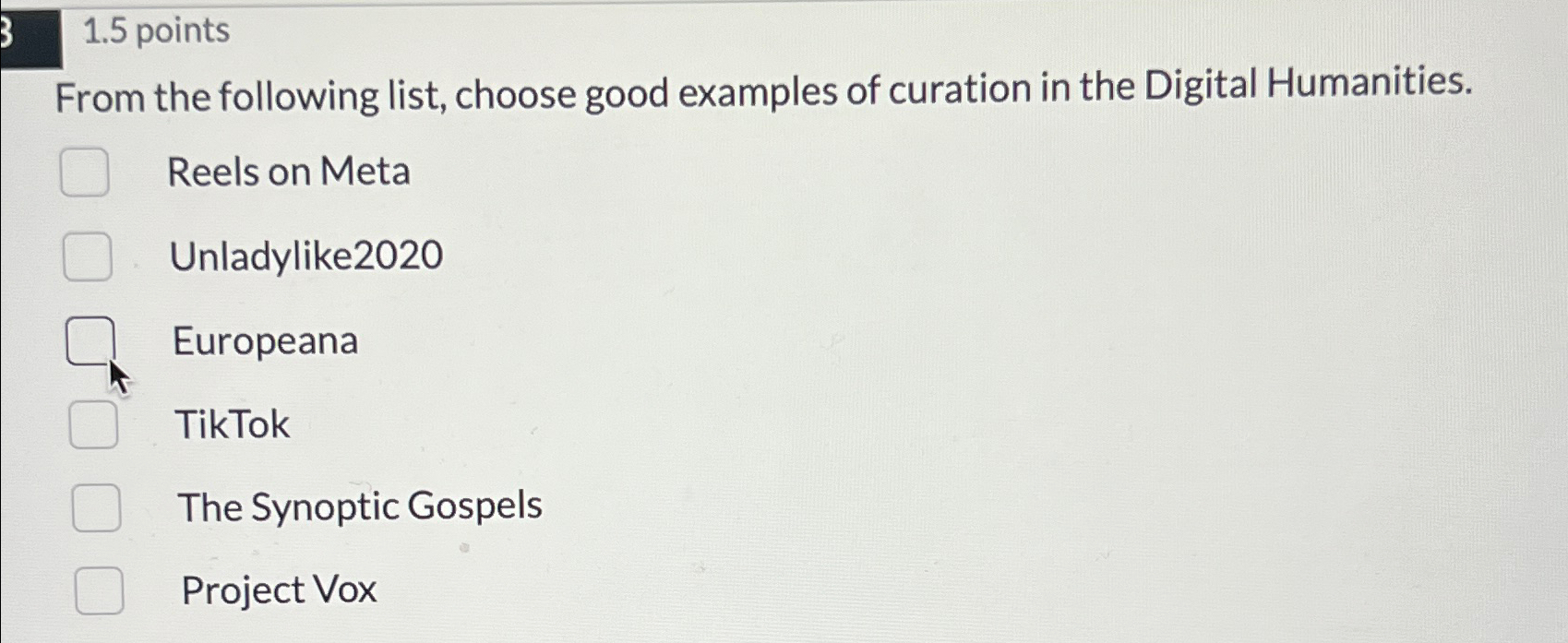 Solved From the following list, choose good examples of | Chegg.com