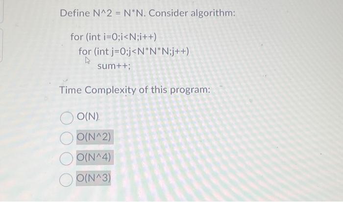 Solved Define N∧2n∗n Consider Algorit For Int I0i