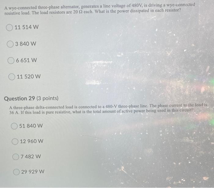 Solved A wye-connected three-phase alternator, generates a | Chegg.com