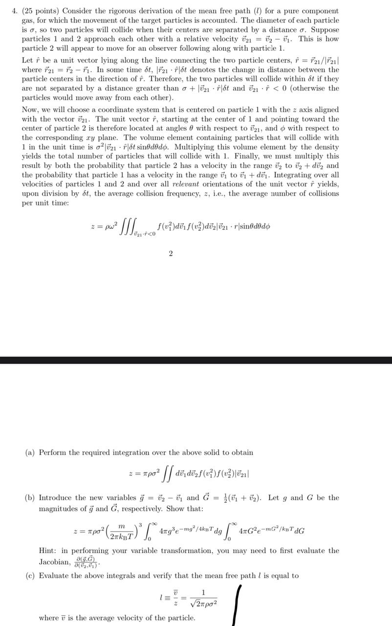 Solved ( 25 ﻿points) ﻿Consider the rigorous derivation of | Chegg.com