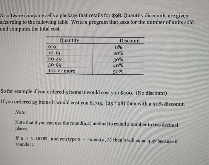 Solved A software company sells a package that retails for | Chegg.com