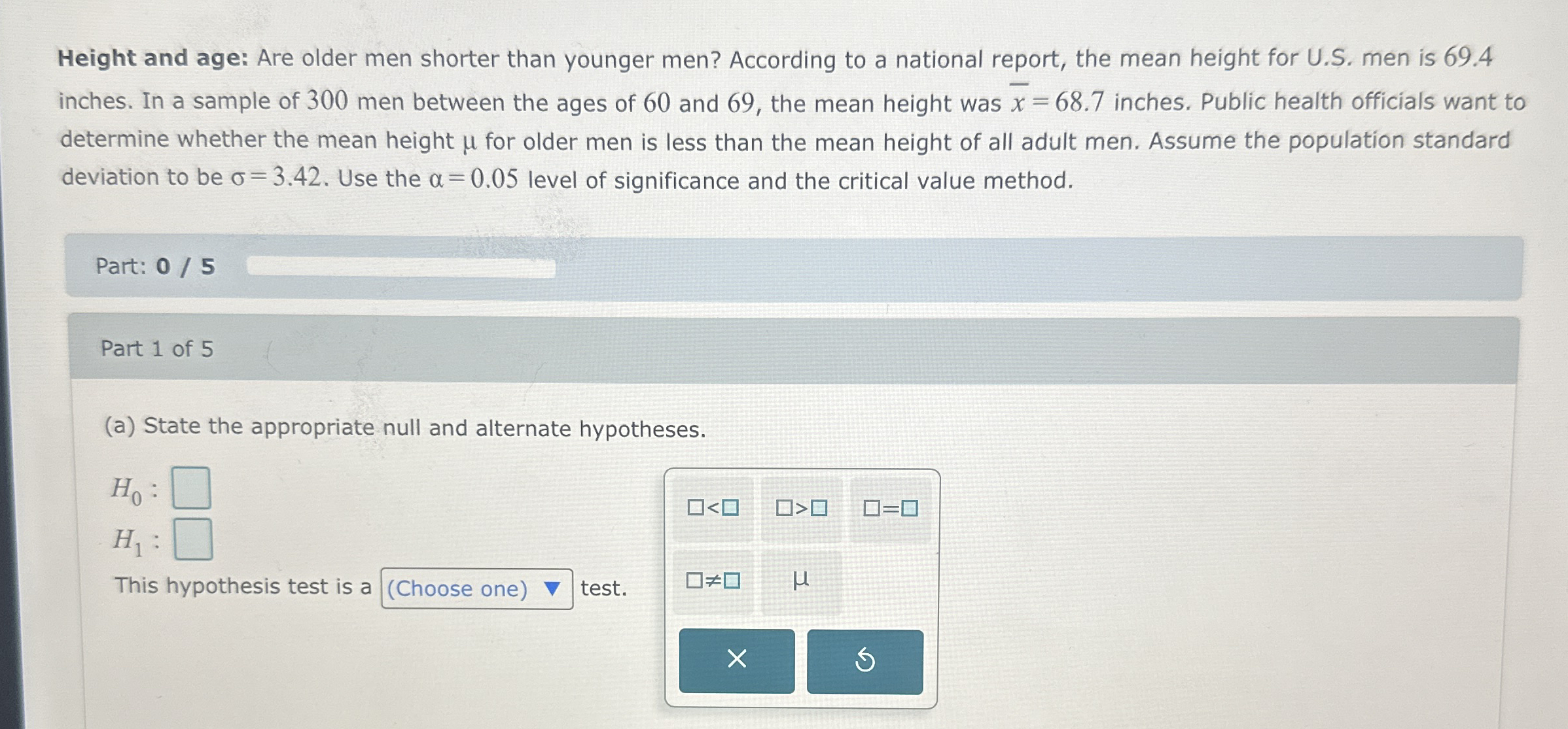 Solved Height and age: Are older men shorter than younger | Chegg.com