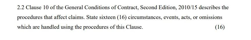 Solved 2.2 Clause 10 of the General Conditions of Contract, | Chegg.com