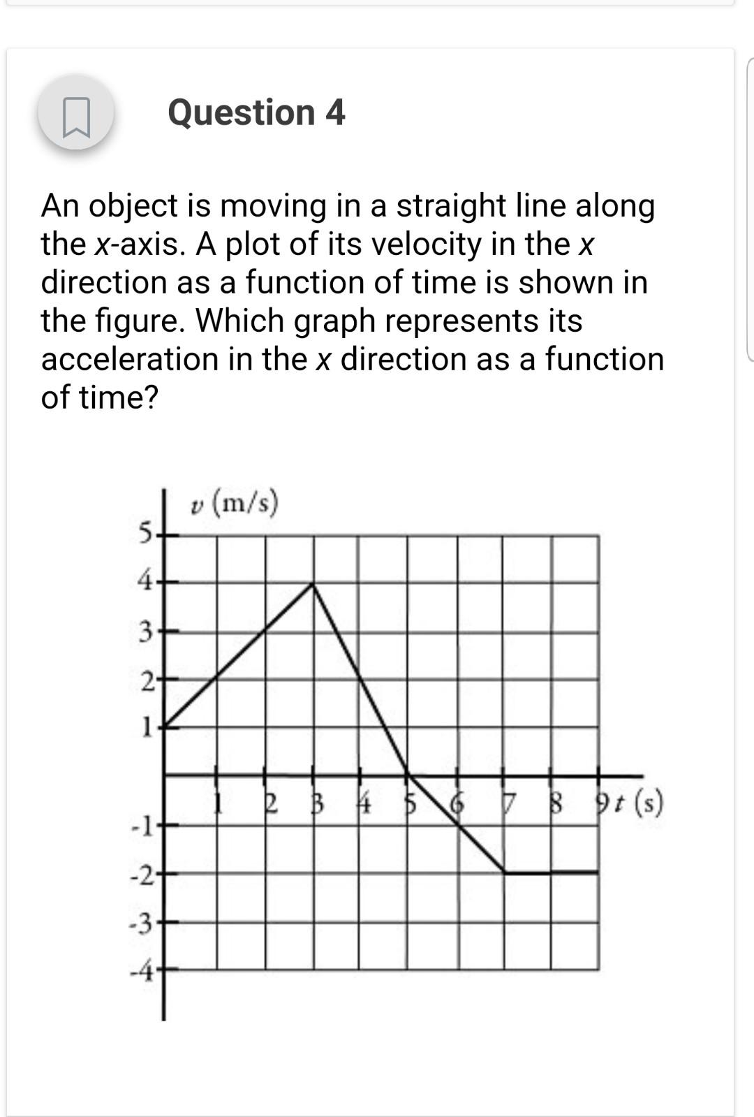 Solved Question 4 An object is moving in a straight line | Chegg.com