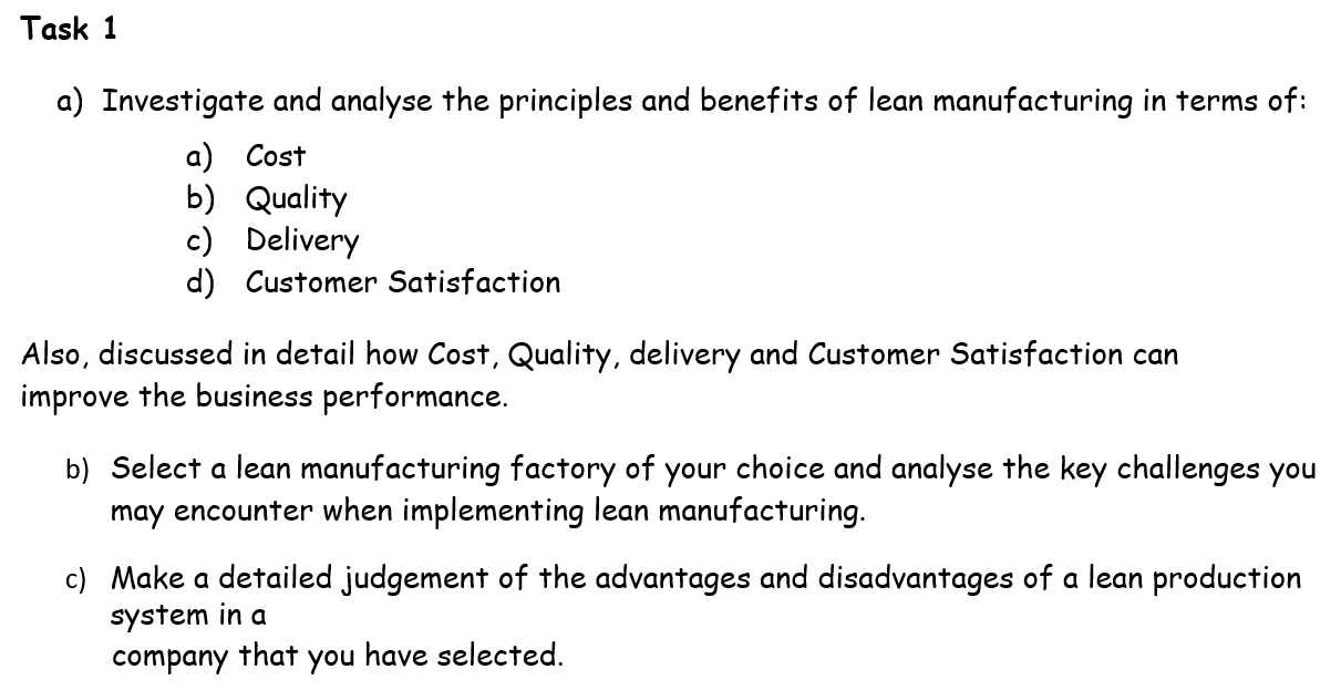 Solved Task 1a) ﻿Investigate and analyse the principles and | Chegg.com