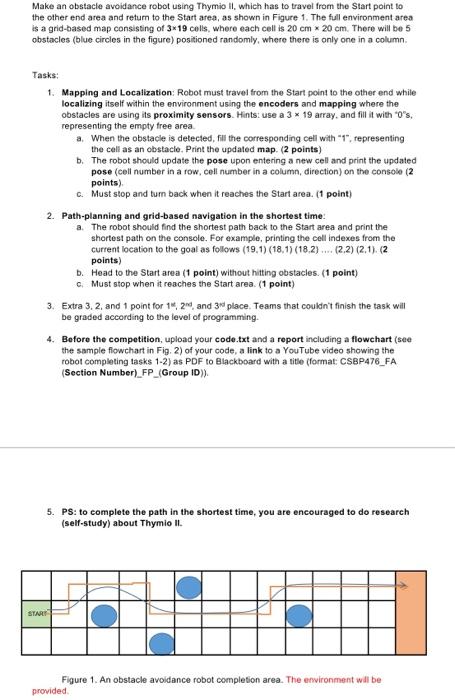 Solved Make an obstacle avoidance robot using Thymio II, | Chegg.com