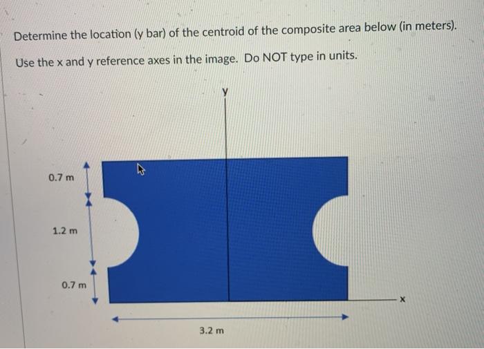 Solved Determine the location (y bar) of the centroid of the | Chegg.com