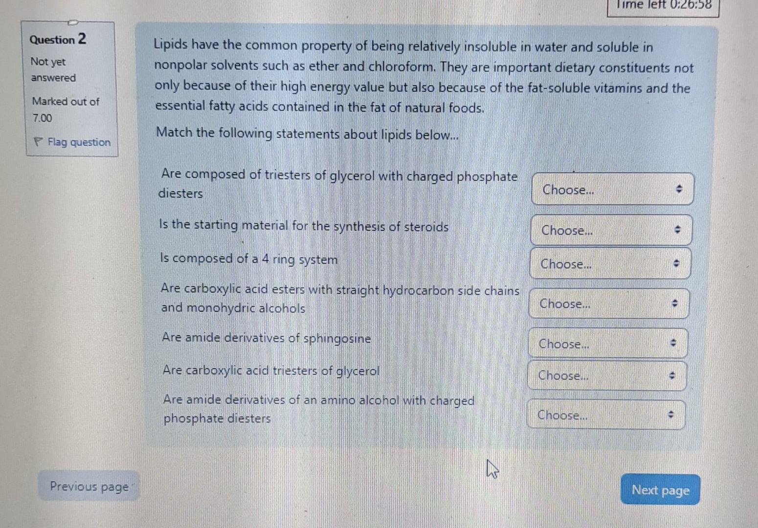 Solved Lipids have the common property of being relatively | Chegg.com