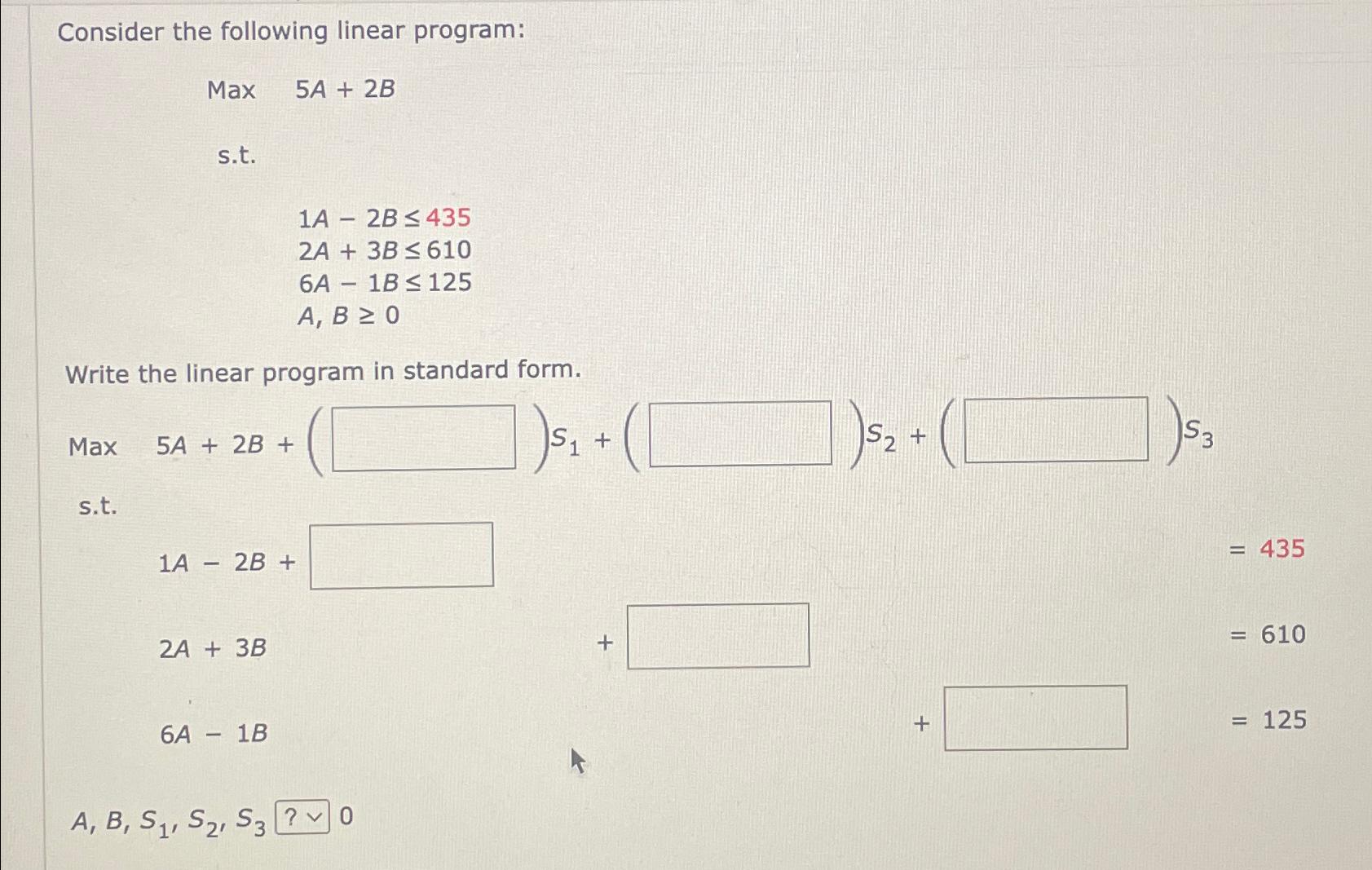 Solved Consider the following linear program: ﻿Max | Chegg.com