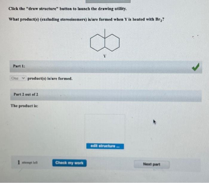 Solved Click the "draw structure" button to lanech the | Chegg.com