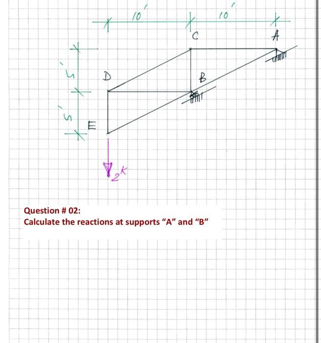 Solved Question \# 01: Calculate the reactions at supports " | Chegg.com