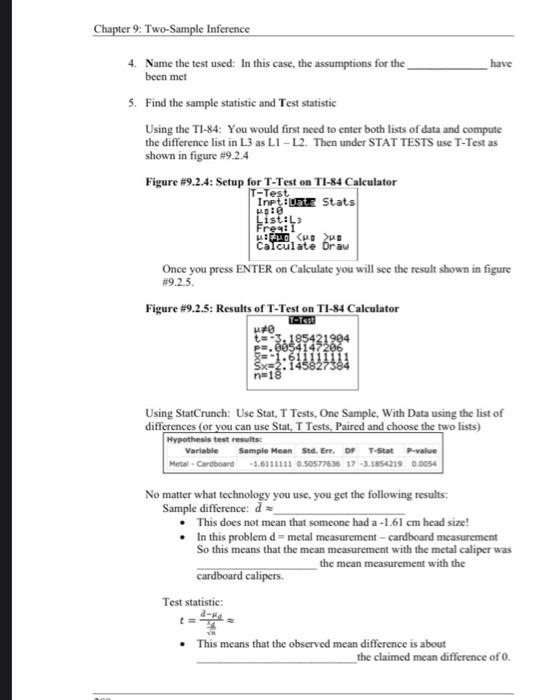 Chapter 9: Two-Sample Inference Figure #9.2.1: | Chegg.com