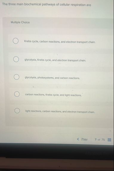 Solved The three main biochemical pathways of cellular | Chegg.com
