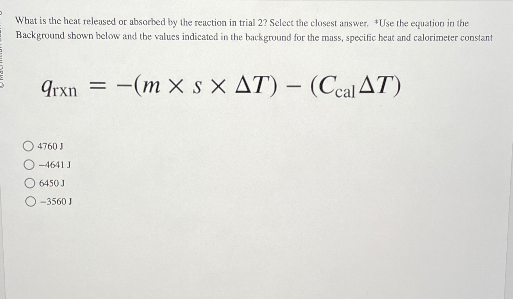 What is the heat released or absorbed by the reaction | Chegg.com
