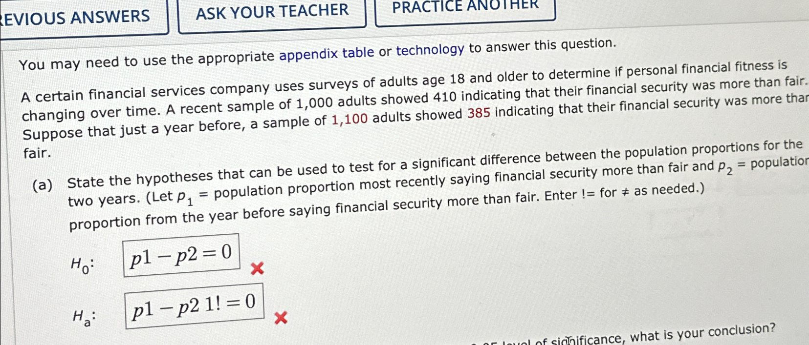 Solved EVIOUS ANSWERSASK YOUR TEACHERYou may need to use the | Chegg.com