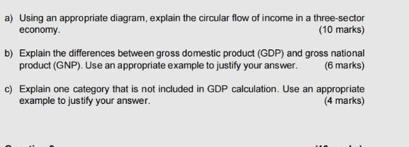 Solved a) Using an appropriate diagram, explain the circular | Chegg.com