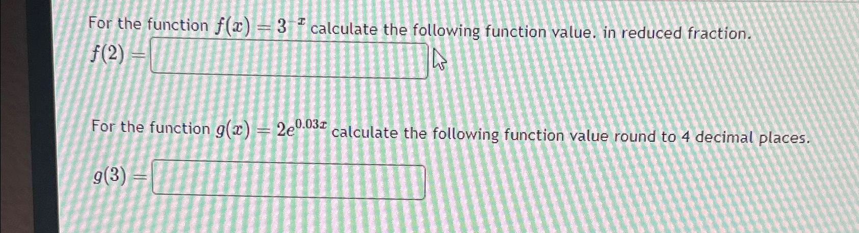Solved For the function f(x)=3-x ﻿calculate the following | Chegg.com