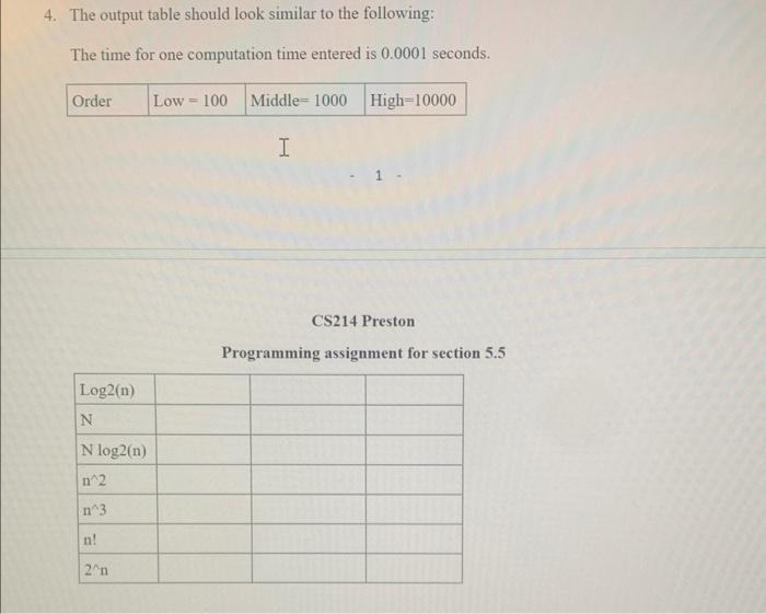 Solved Allow the user to enter: a. Time for one calculation | Chegg.com