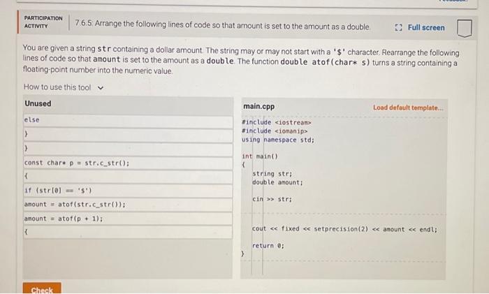 Solved You are given a string str containing a dollar | Chegg.com