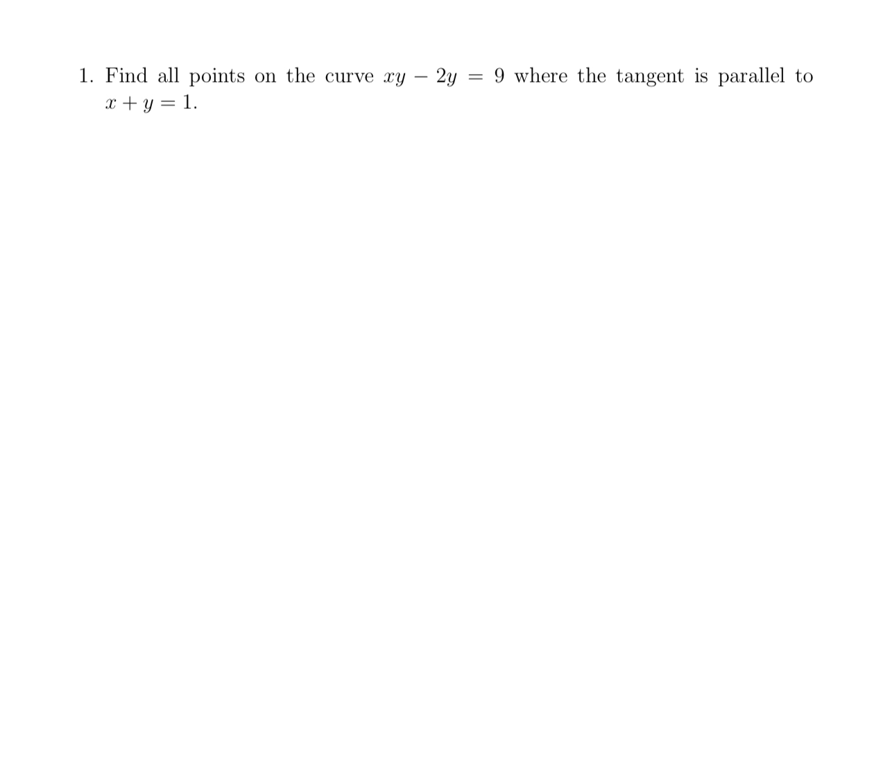 Solved Find all points on the curve xy-2y=9 ﻿where the | Chegg.com