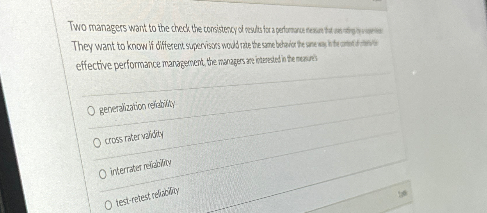 Solved effective performance management, the managers are | Chegg.com