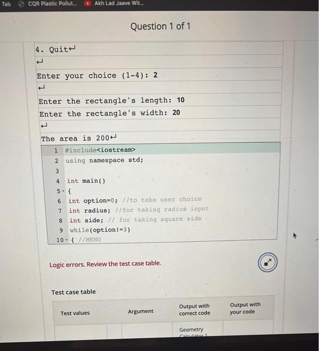 Solved Write A Program That Displays The Following Menu The Chegg