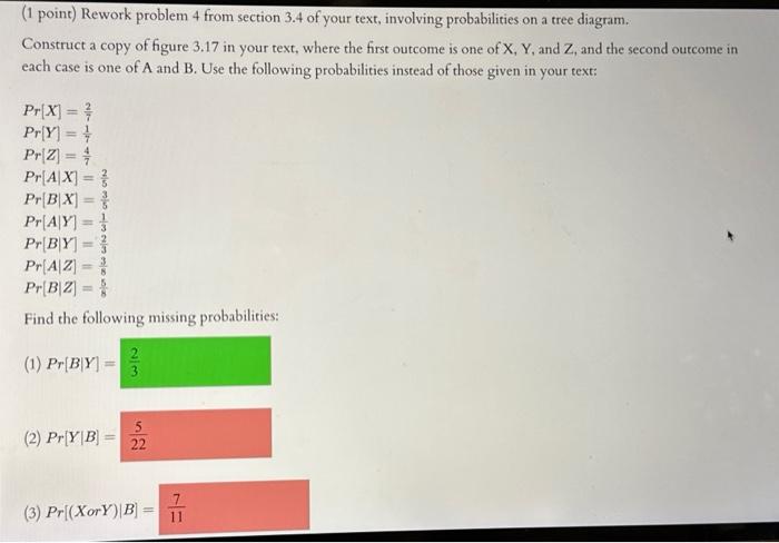 Solved 1 Point Rework Problem 4 From Section 3 4 Of Your