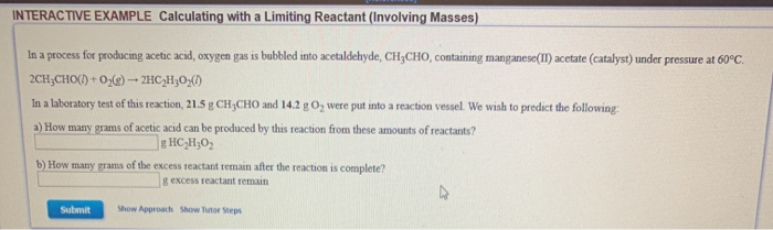 Solved INTERACTIVE EXAMPLE Calculating with a Limiting | Chegg.com
