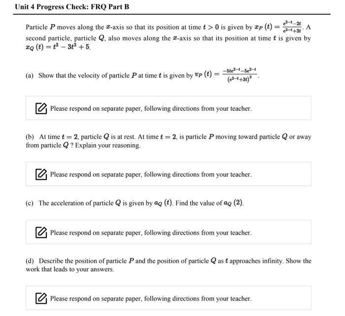 Solved Particle P moves along the x-axis so that its | Chegg.com