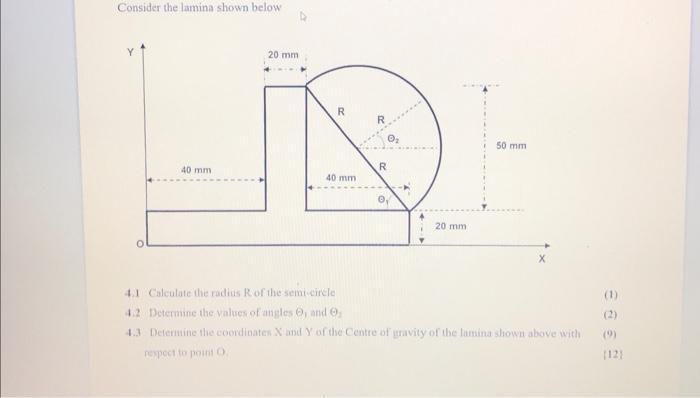 Solved Consider the lamina shown below 4.1 Calculate the | Chegg.com
