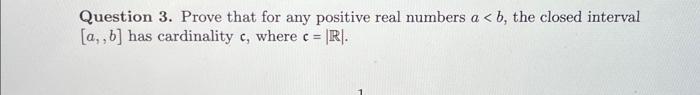 Solved Question 3. Prove that for any positive real numbers | Chegg.com