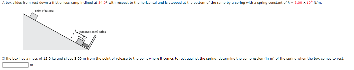 Solved A box slides from rest down a frictionless ramp | Chegg.com