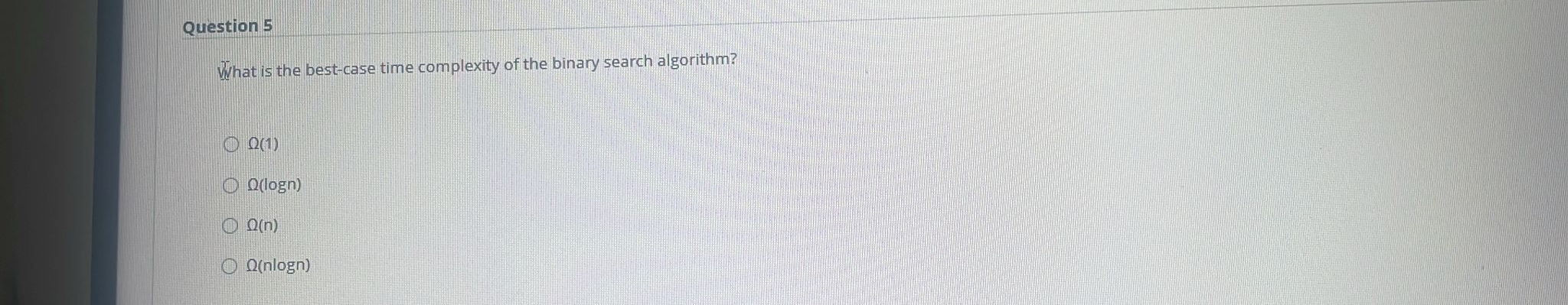 Solved Question 5What is the best-case time complexity of | Chegg.com