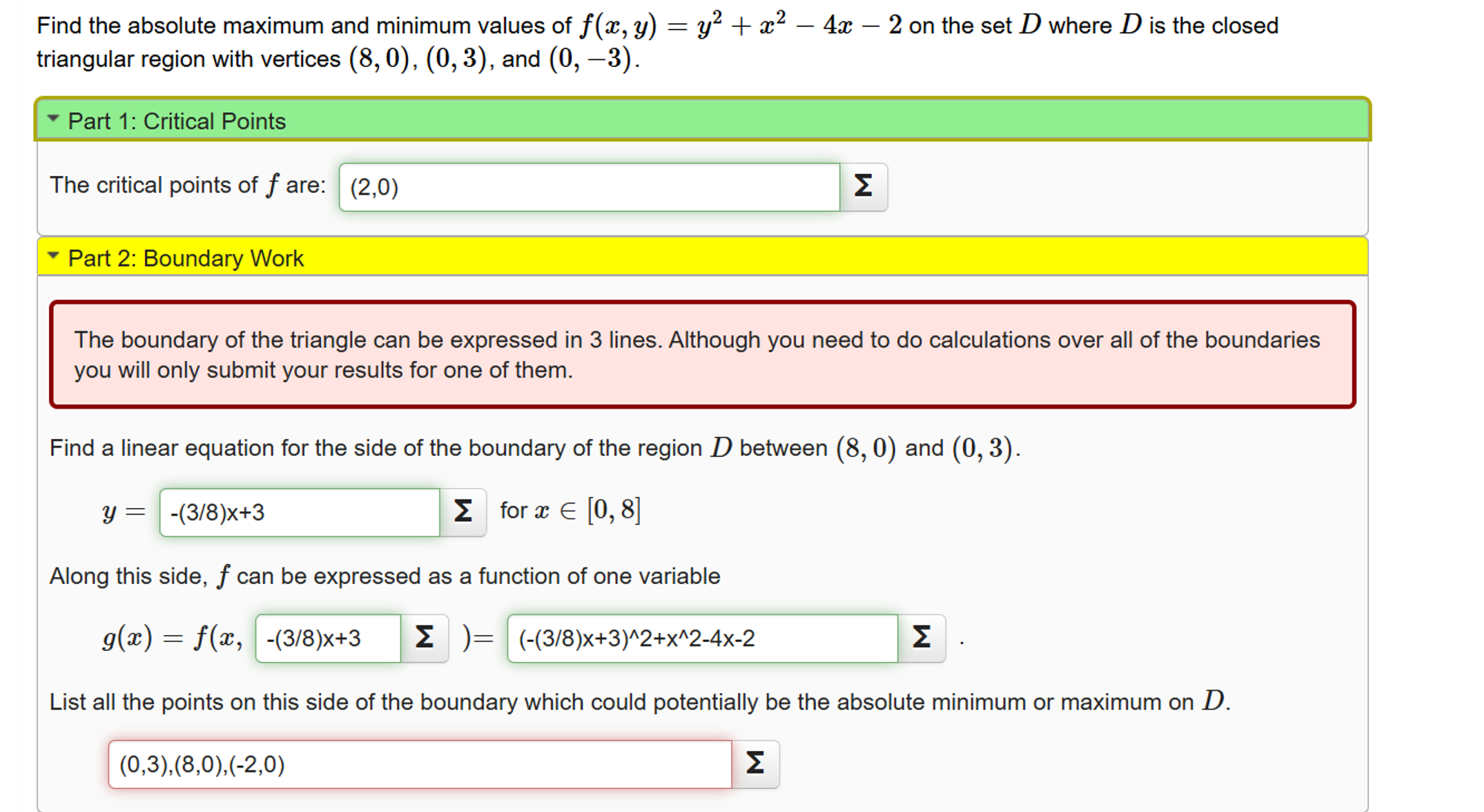 Solved List all the points on this side of the boundary | Chegg.com