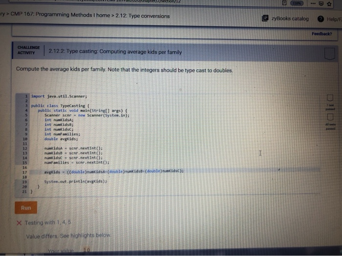 Solved i got different values from the expeted when i run my | Chegg.com