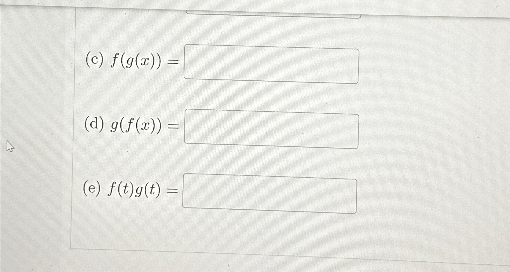 Solved Current Attempt in ProgressFor the functions f(x)=e6x | Chegg.com