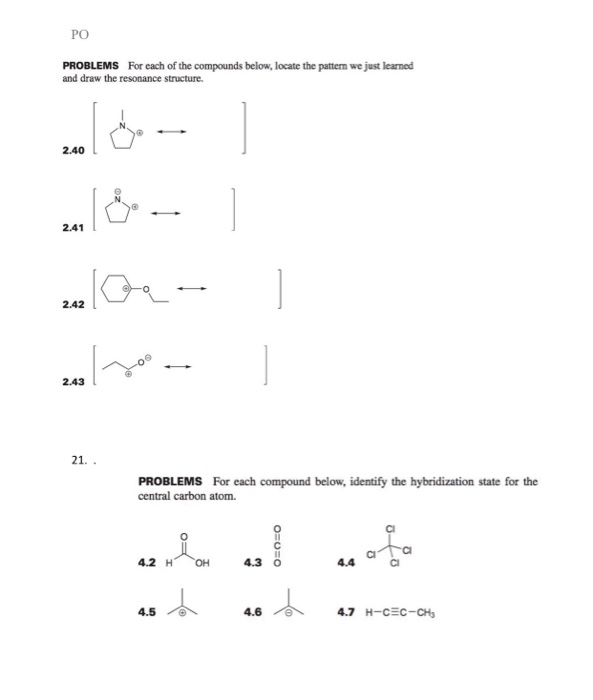 Solved PO PROBLEMS For each of the compounds below, locate | Chegg.com