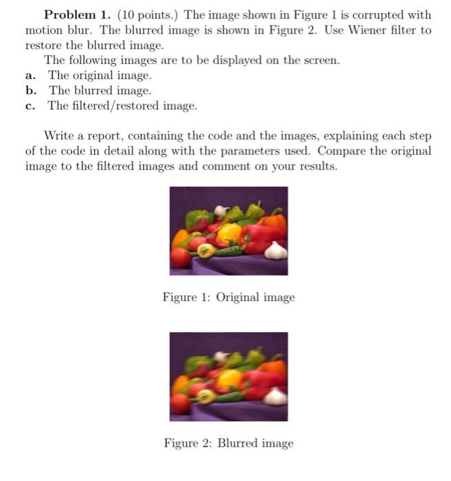 Solved Problem 1. (10 points.) The image shown in Figure 1 | Chegg.com