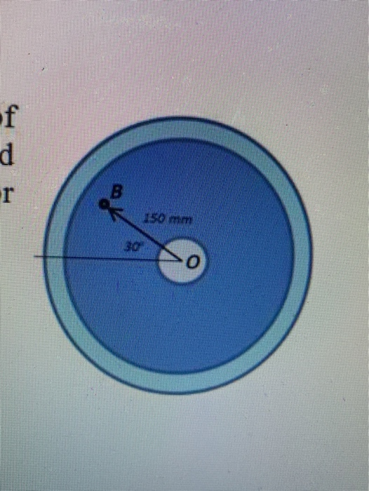 Solved 6. The disk is rotating with a constant angular | Chegg.com