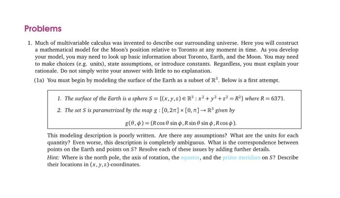 Solved 1. Much of multivariable calculus was invented to | Chegg.com