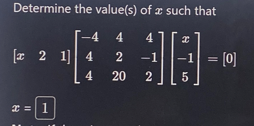 Solved Determine the value(s) ﻿of x ﻿such | Chegg.com