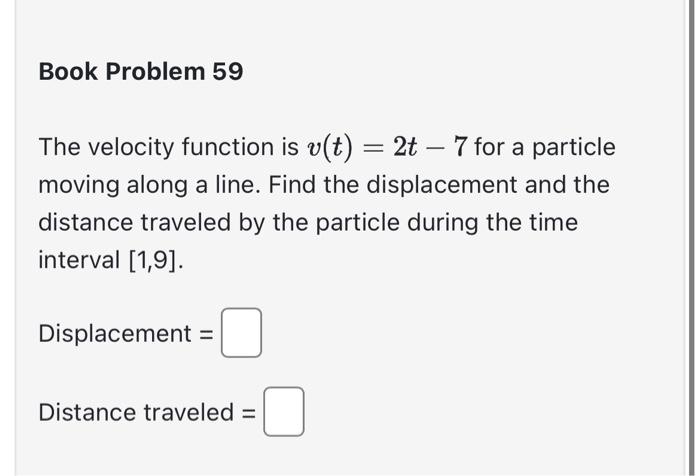 Solved The acceleration function for a particle moving along | Chegg.com