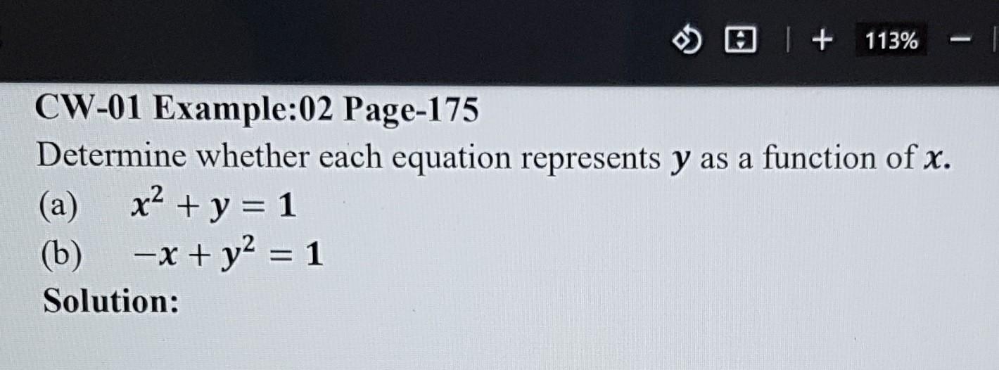 Solved Determine whether each equation represents y as a | Chegg.com