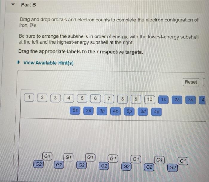 Solved Part B Arrange the elements in decreasing order of | Chegg.com