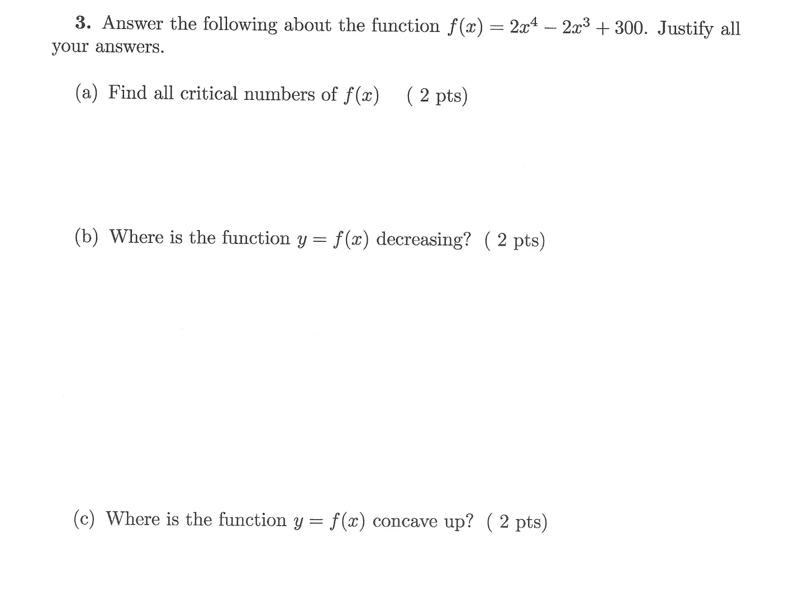 Solved Answer the following about the function | Chegg.com